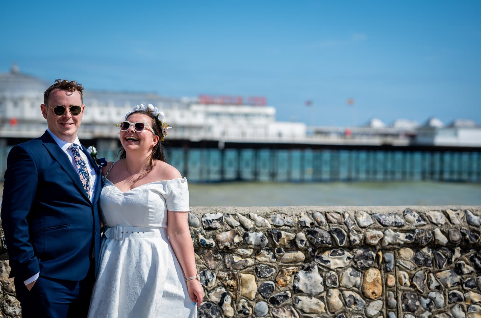 Brighton Beach Party Wedding Photographer/Liza O'Malley Photography
